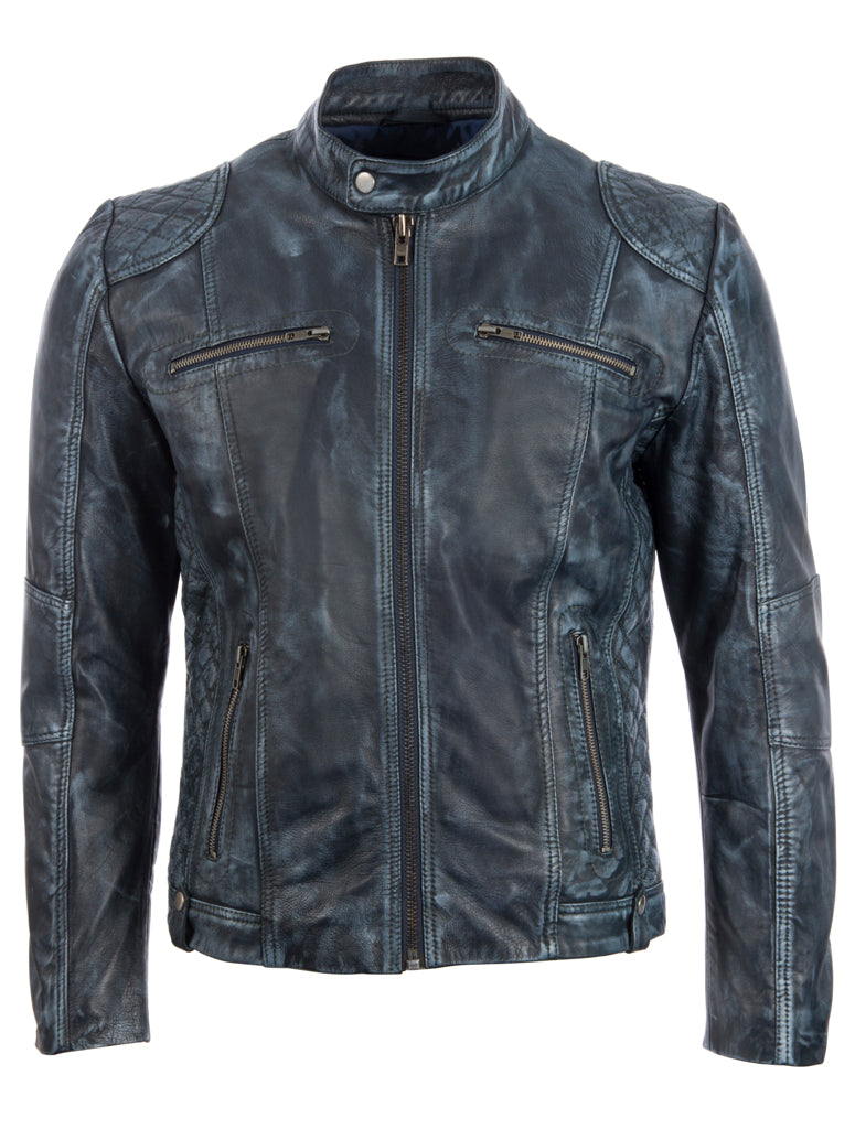 XF7Z Men’s Biker Jacket - Frosty Blue – Aviatrix