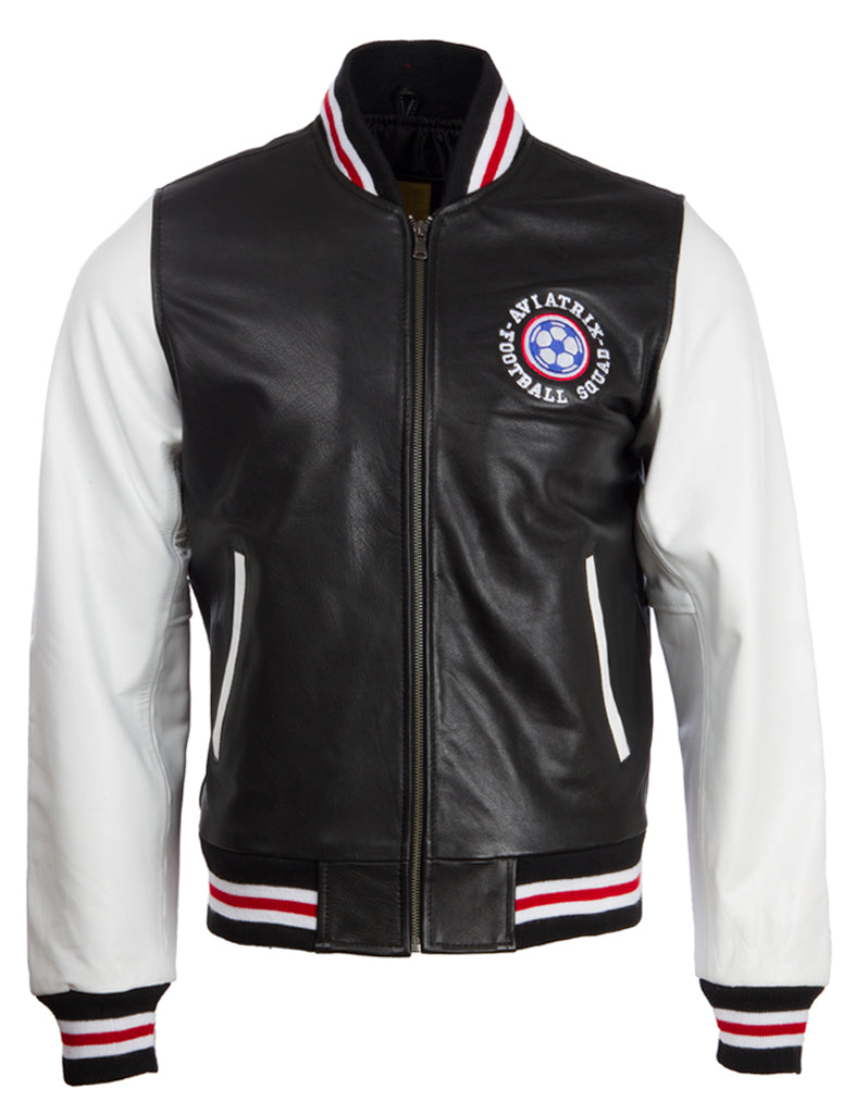 HGGT Men's Varsity Football Jacket - Black/White – Aviatrix
