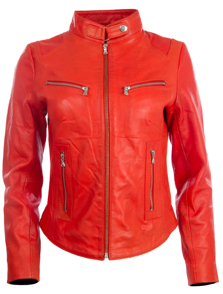 AVIATRIX Women's Super-Soft Real Leather Fitted Fashion Jacket (CRD9 ...