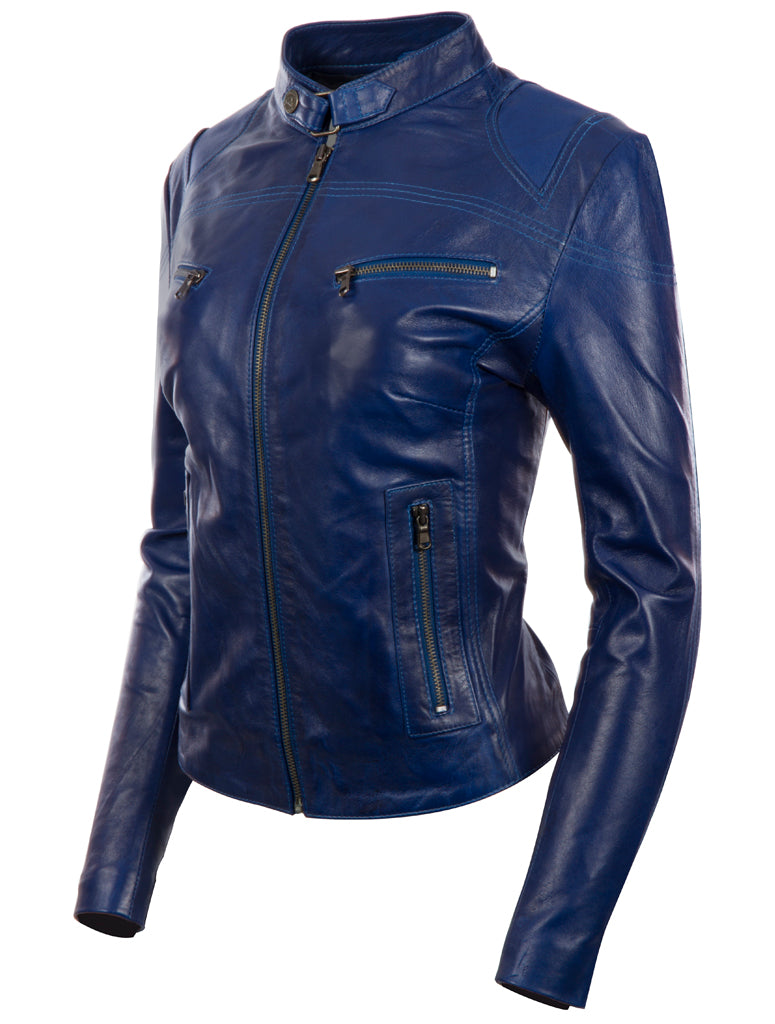 AVIATRIX Women's Super-Soft Real Leather Fitted Fashion Jacket (CRD9 ...